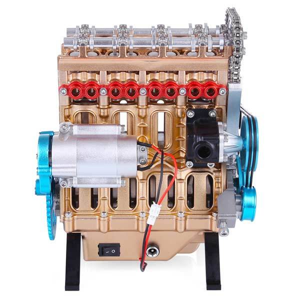 V4 Car Engine Assembly Kit Full Metal 4 Cylinder Car Engine Building ...